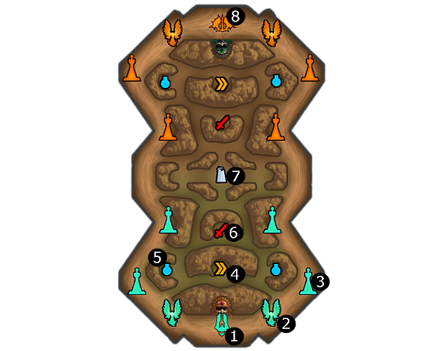 Mini Map Siege - Smite Siege Map (640x508), Png Download