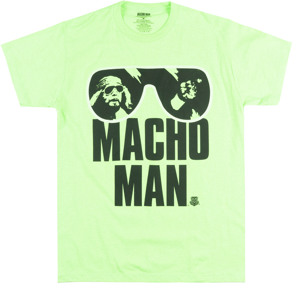 Wwe Macho Man T-shirt Randy Savage Wrestling Tee Licensed - Graphic ...