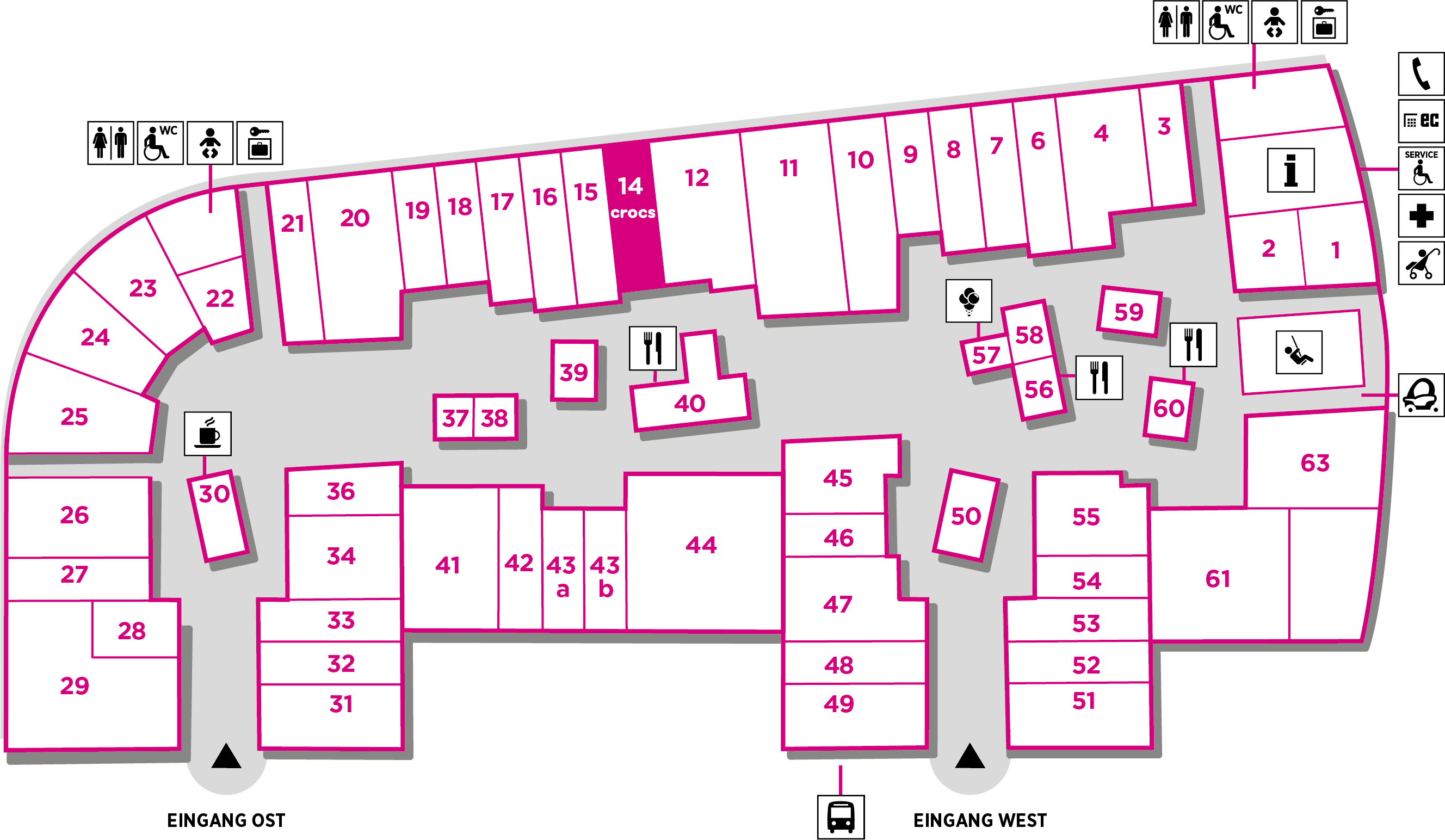 Crocs Centerplan Designer Outlet Soltau - Diagram (2656x1544), Png Download
