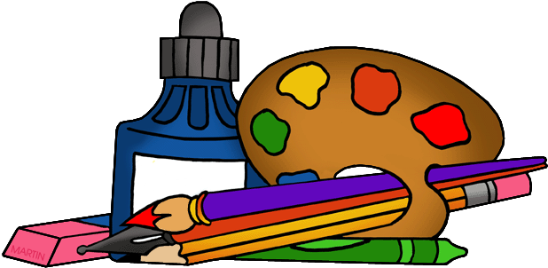 Art Supplies - Free Clipart Art Class (648x356), Png Download