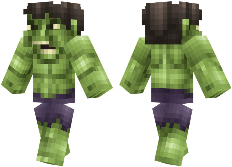 Download The Hulk - Minecraft Pe Skin Hulk | Transparent PNG Download ...