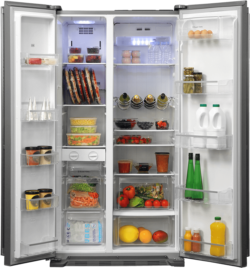 Download Electronics - Open American Fridge Freezer | Transparent PNG ...