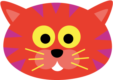 Whiskers Clipart Cat Mask - Cat Mask Cartoon (500x500), Png Download