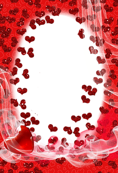 Red Frame Png Transparent Red Png Photo Frame With - Valentines Day ...