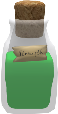 Potion Strength - Glass Bottle (520x520), Png Download