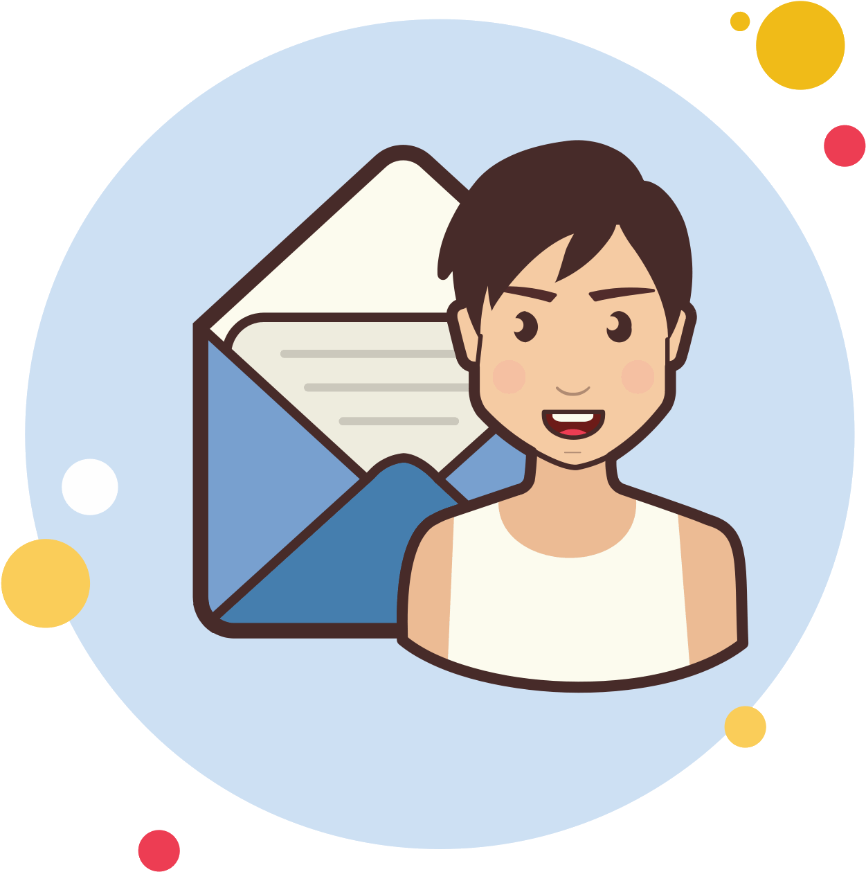 Lady With Mail Icon - Email (1600x1600), Png Download