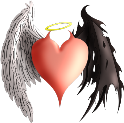 Download Love Tattoo Png Transparent Images - Devil Heart With Wings ...