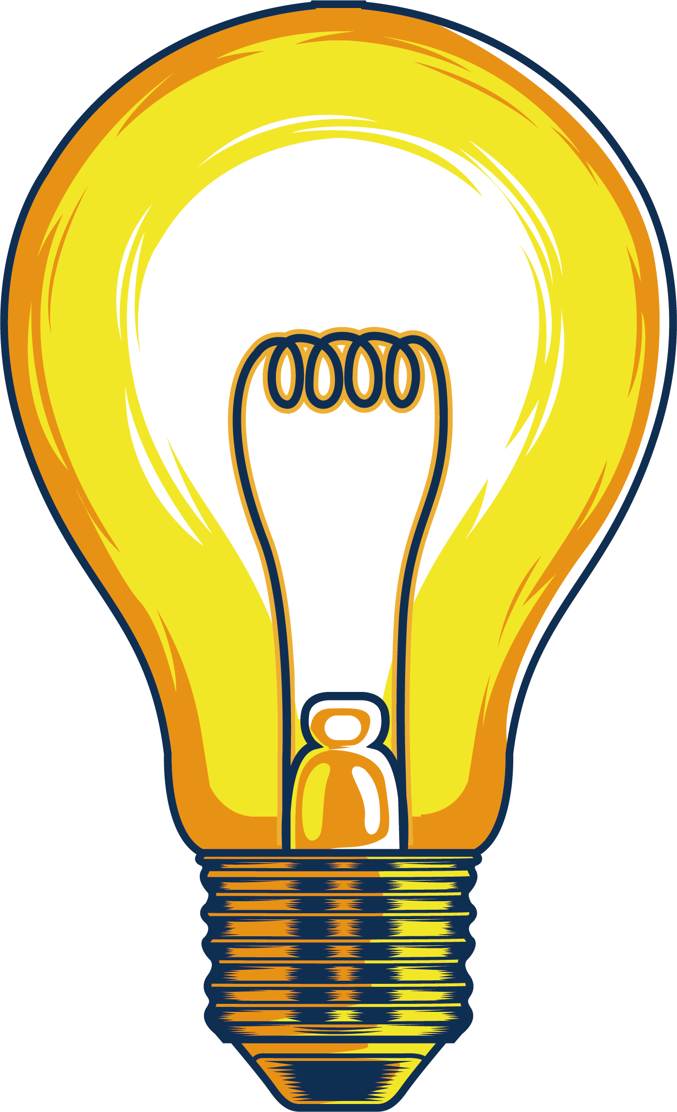 Bulb Clipart Luz - Incandescent Light Bulb Cartoon (1352x2221), Png ...