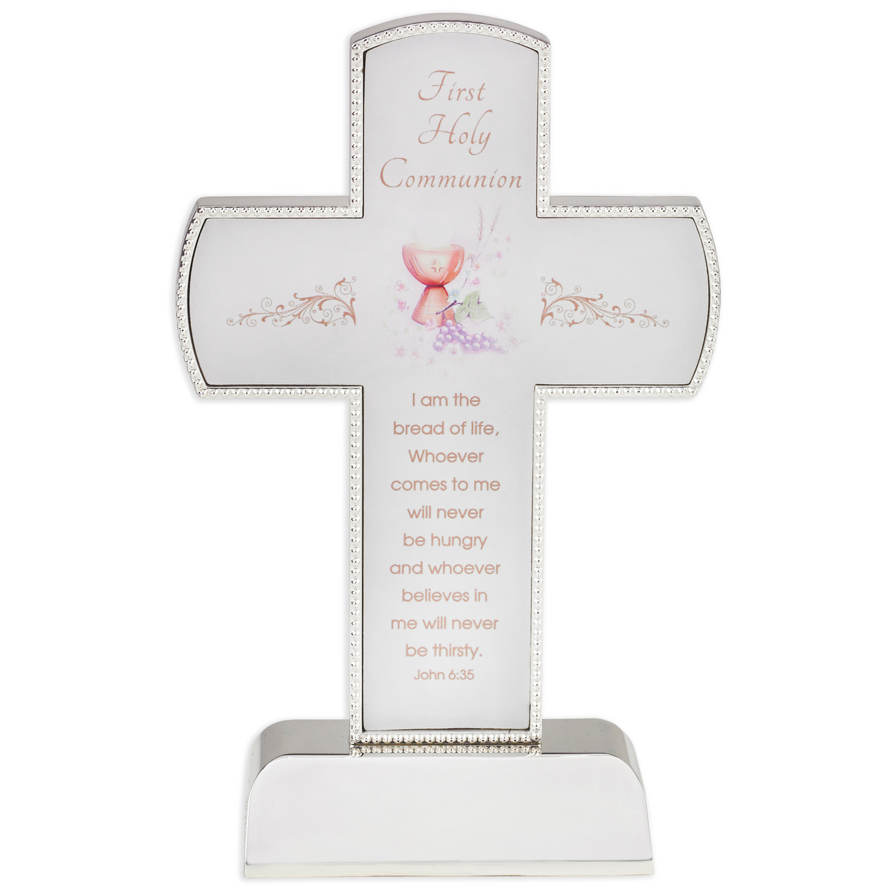Premium Silver Tone First Communion Cross - Cross (1280x1280), Png Download