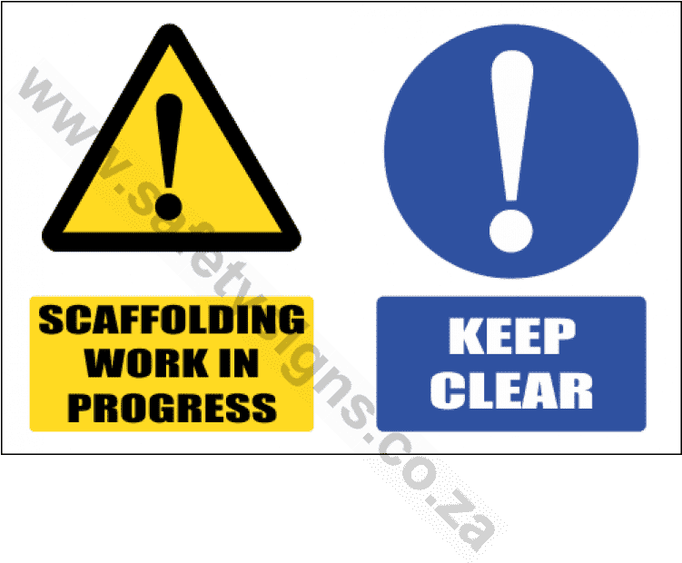 Scaffolding Work In Progress Sign - Traffic Sign (750x750), Png Download