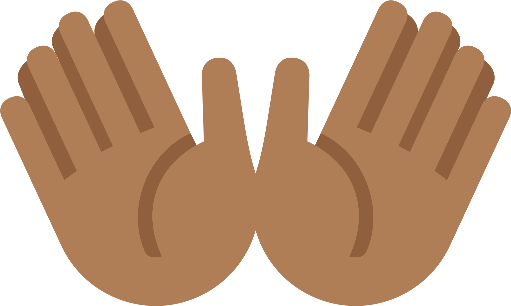 Download Open Hands Sign - 2 Open Hands Emoji | Transparent PNG ...