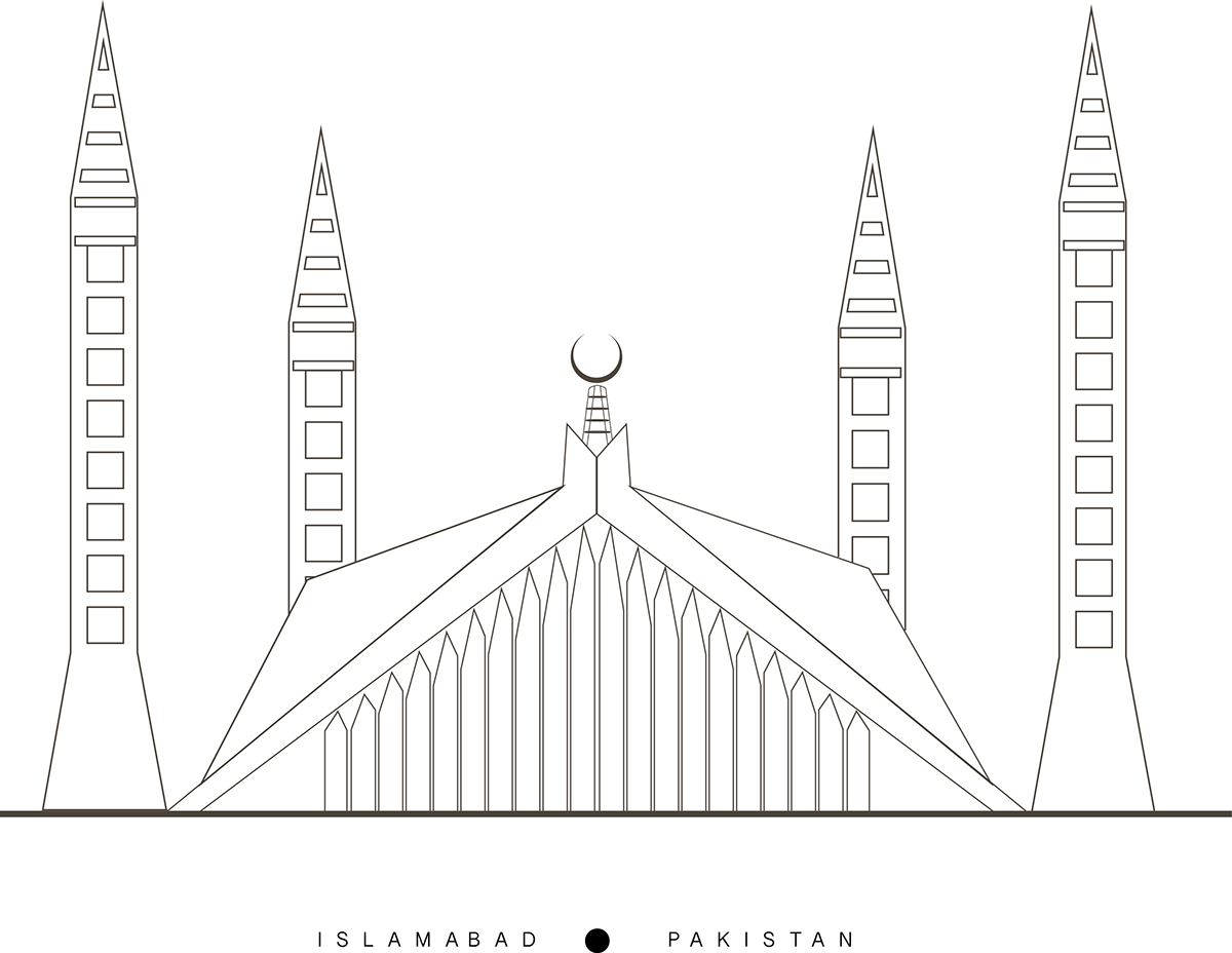 Faisal Mosque Drawing