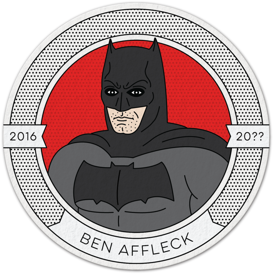 Ben Affleck Coaster-06 - Cartoon (1000x1000), Png Download