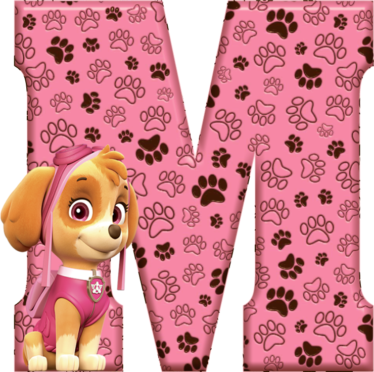 Download * ** *m* ** *de Alfabeto Decorativo - Letras Paw Patrol Skye ...