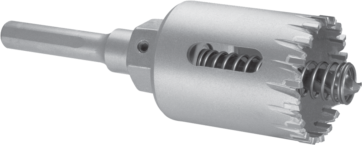Download Sths Brazed Carbide Hole Saw Shown With Spring - Adapter ...