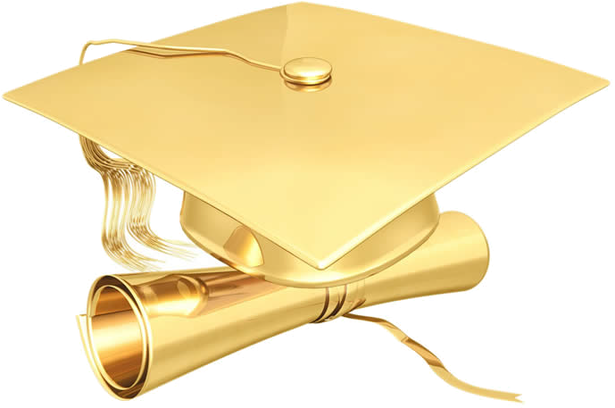 Download Postgraduate Programs - Gold Graduation Cap Png | Transparent ...