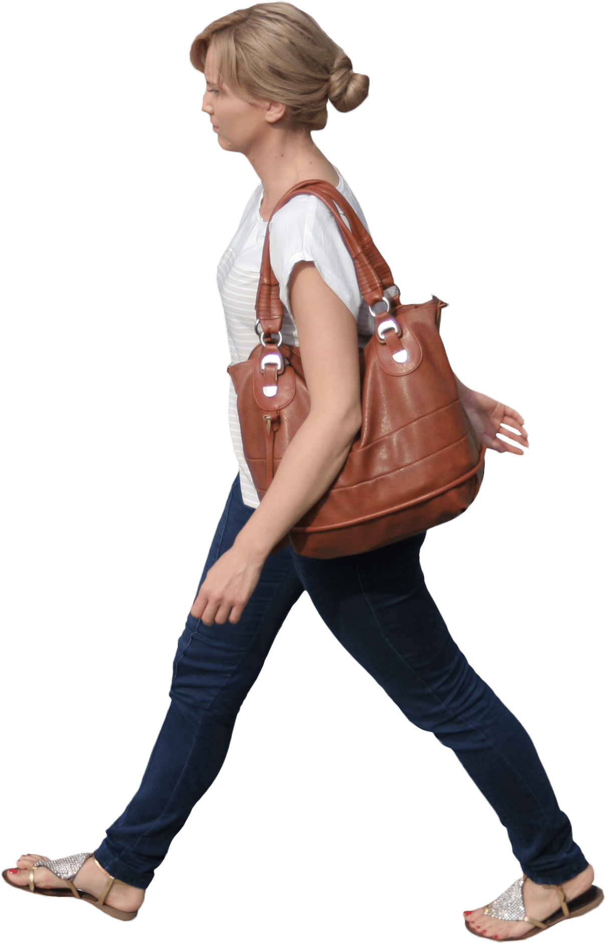 Cut Out People From Above - Girl (1630x1968), Png Download