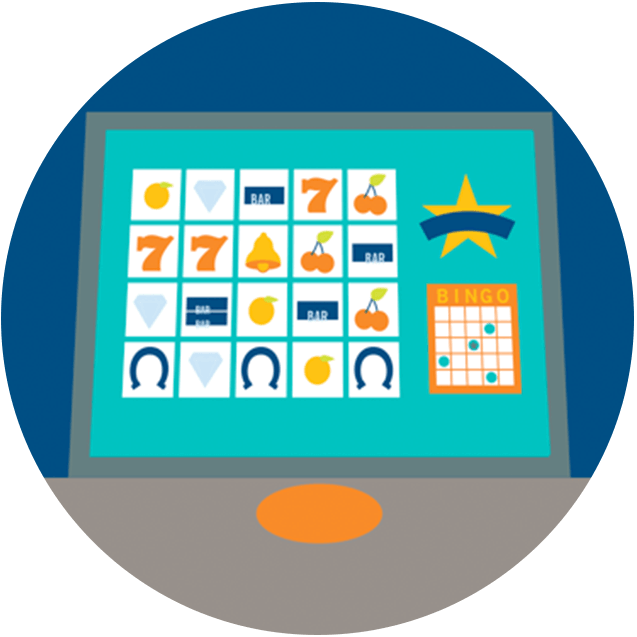 A Terminal Screen Displays A Bingo Card And A Play - Circle (637x637 ...