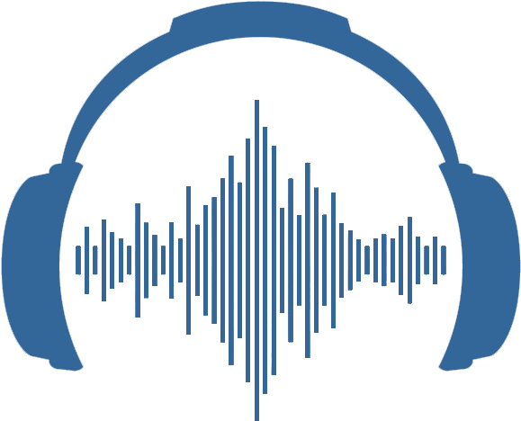 Download Podcast Afb Blue - Sound Wave With Headphone | Transparent PNG ...
