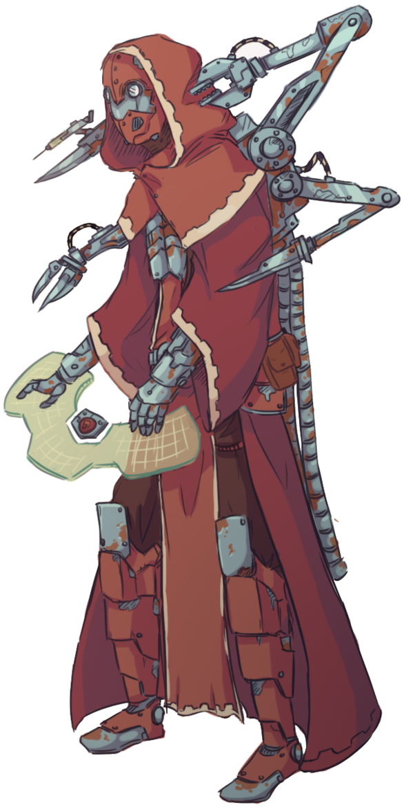 Tech Priest By Thepixelpuffin - Techpriest (650x1229), Png Download