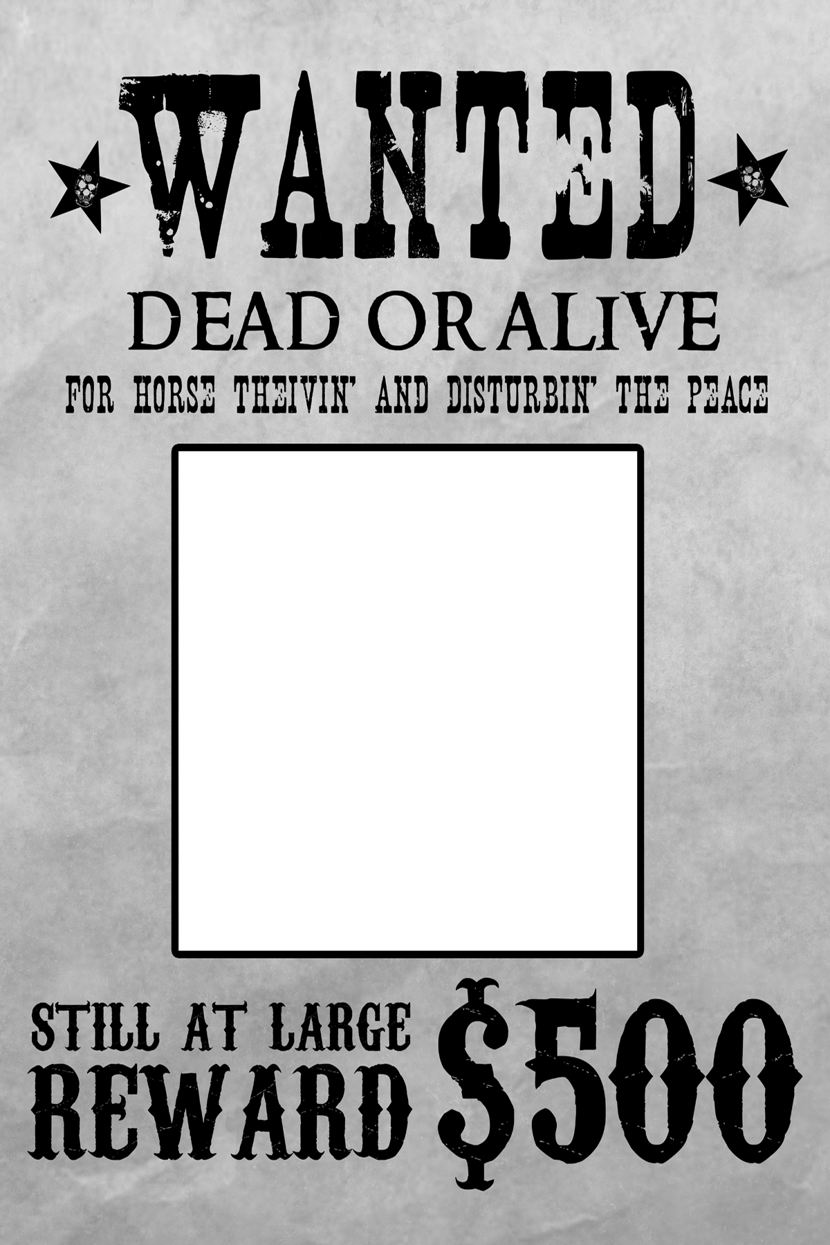 Wanted Dead Or Alive Poster Template For Word Nucor - Transparent ...