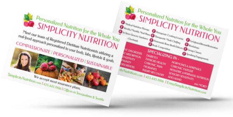 Simplicity Nutrition Postcard - Flyer (768x577), Png Download
