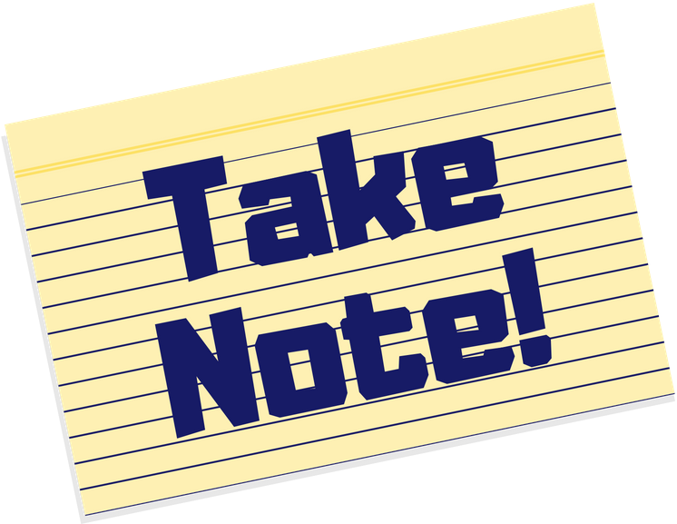 Download Take Note - Illustration | Transparent PNG Download | SeekPNG