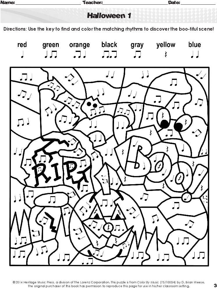 Color By Music Thumbnail - Color By Music Halloween (816x1056), Png ...