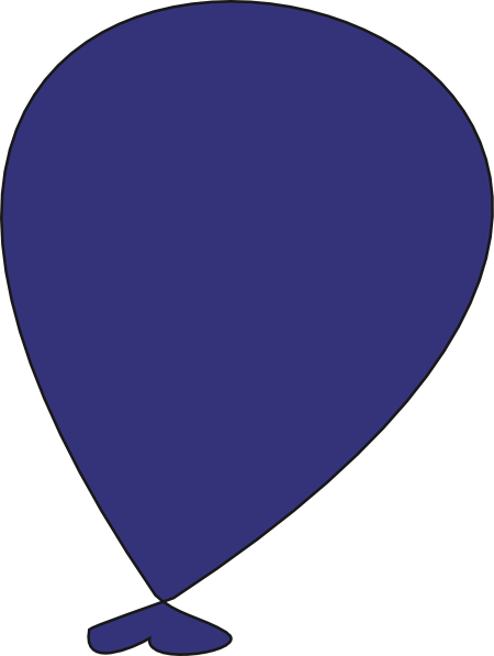 How To Set Use Blue Balloon Svg Vector (450x597), Png Download