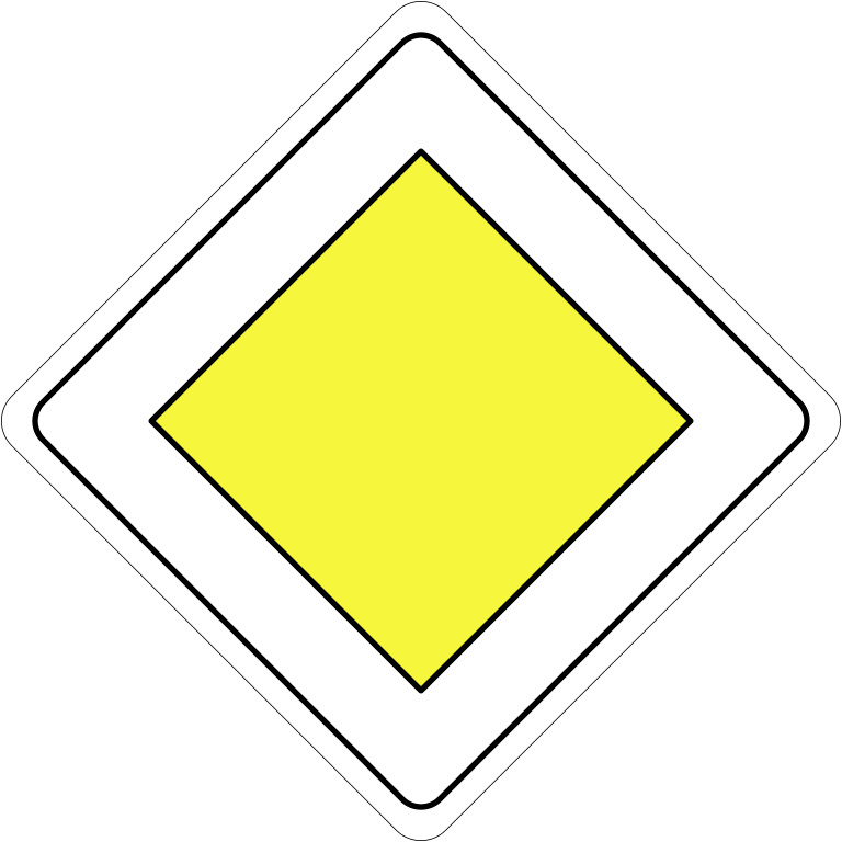 France Road Sign Ab6 - French Priority Road Signs (768x768), Png Download