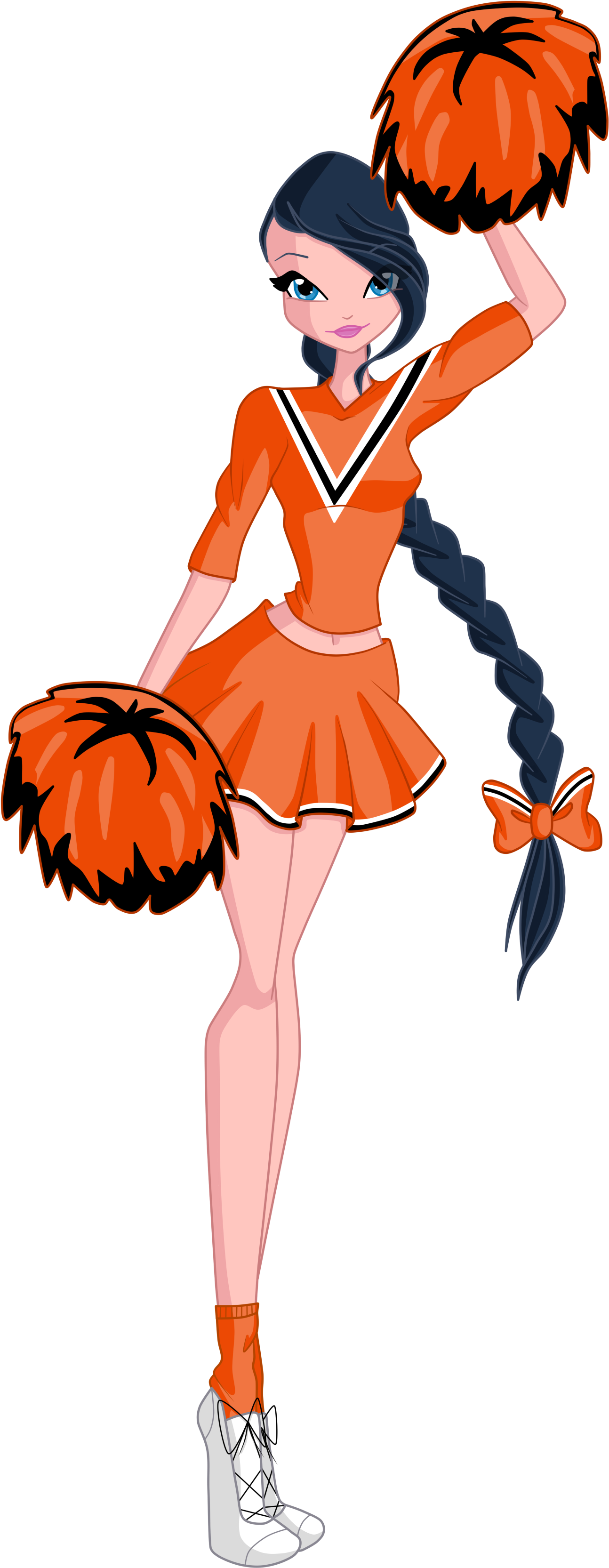 Download Orange Clipart Cheerleading - Deviantart Cheerleader Png ...