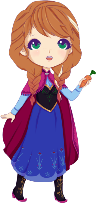 Anna Frozen Chibi (780x1024), Png Download