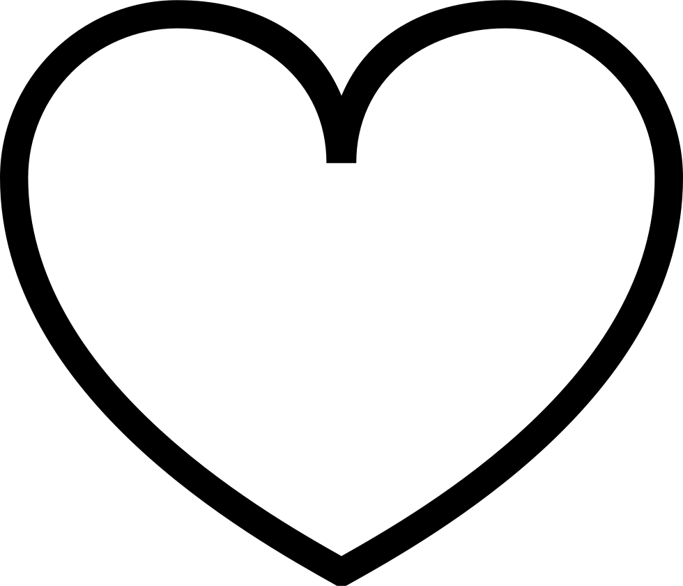 Png File - Contorno Corazon Sin Fondo (980x840), Png Download