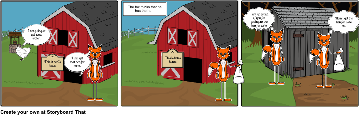 The Fox And The Hen (1164x385), Png Download