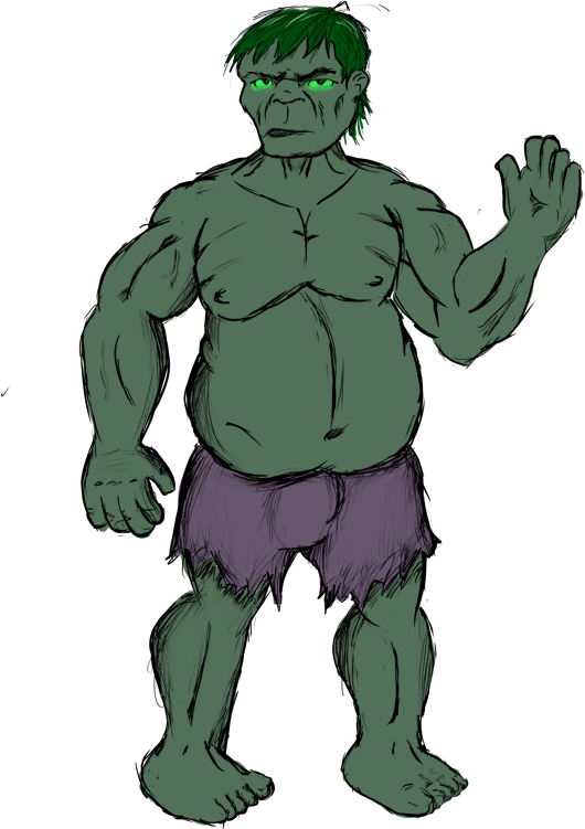 The Hulk - Cartoon (750x750), Png Download