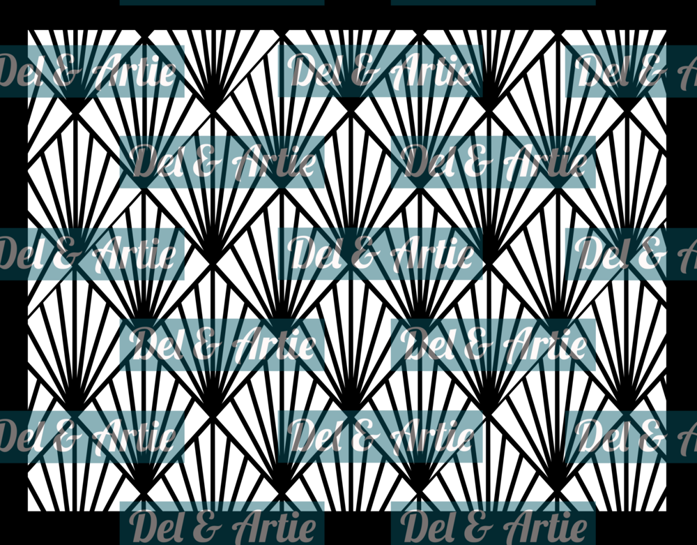 Del And Artie Art Deco Svg (1000x781), Png Download