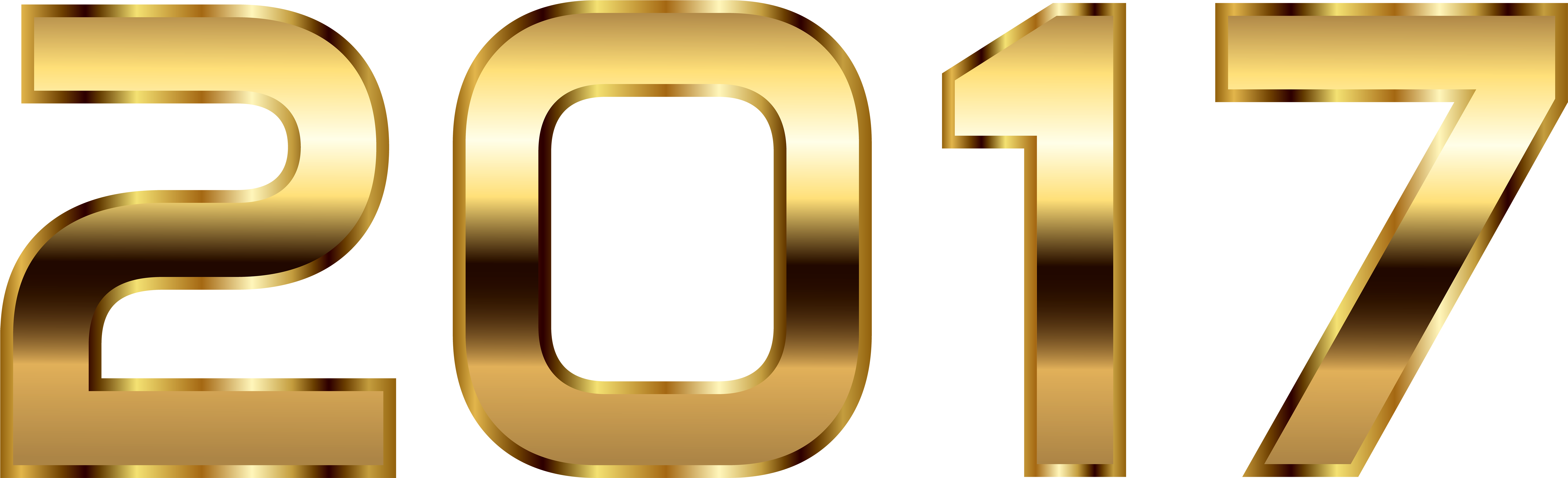 2017 Golden Numbers Png (8000x2441), Png Download