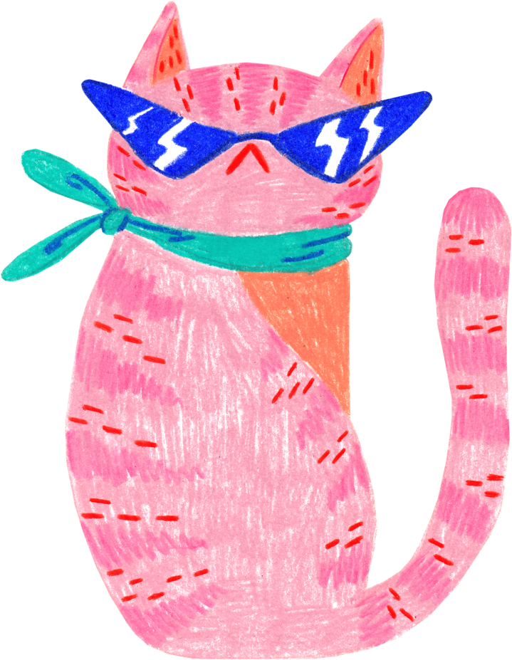 Download Cool-cat - Illustration | Transparent PNG Download | SeekPNG