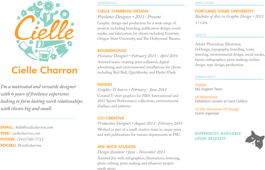 Cielle Charron Resume (1000x703), Png Download