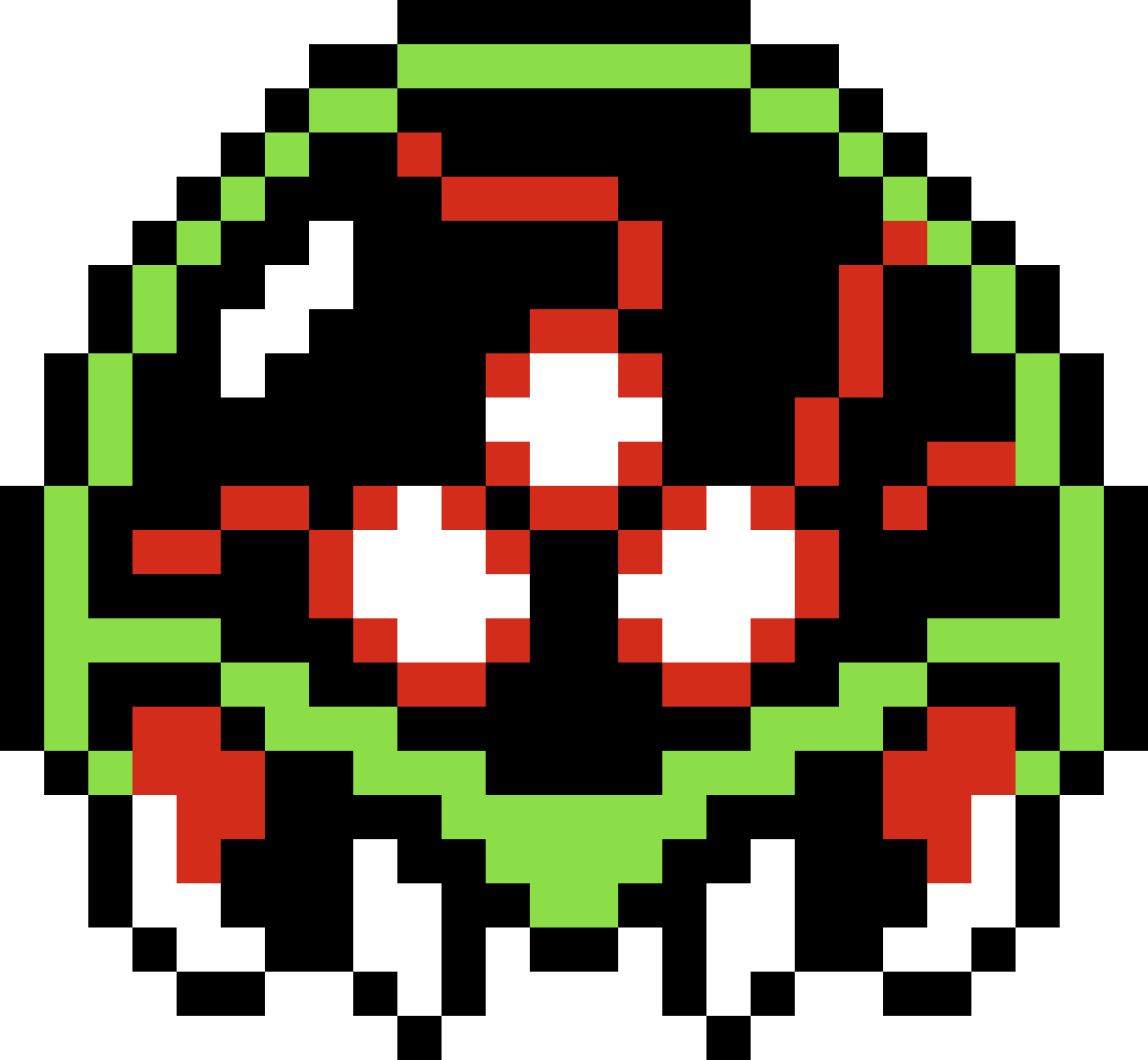 Metroid - Minecraft Metroid Pixel Art (1196x1104), Png Download