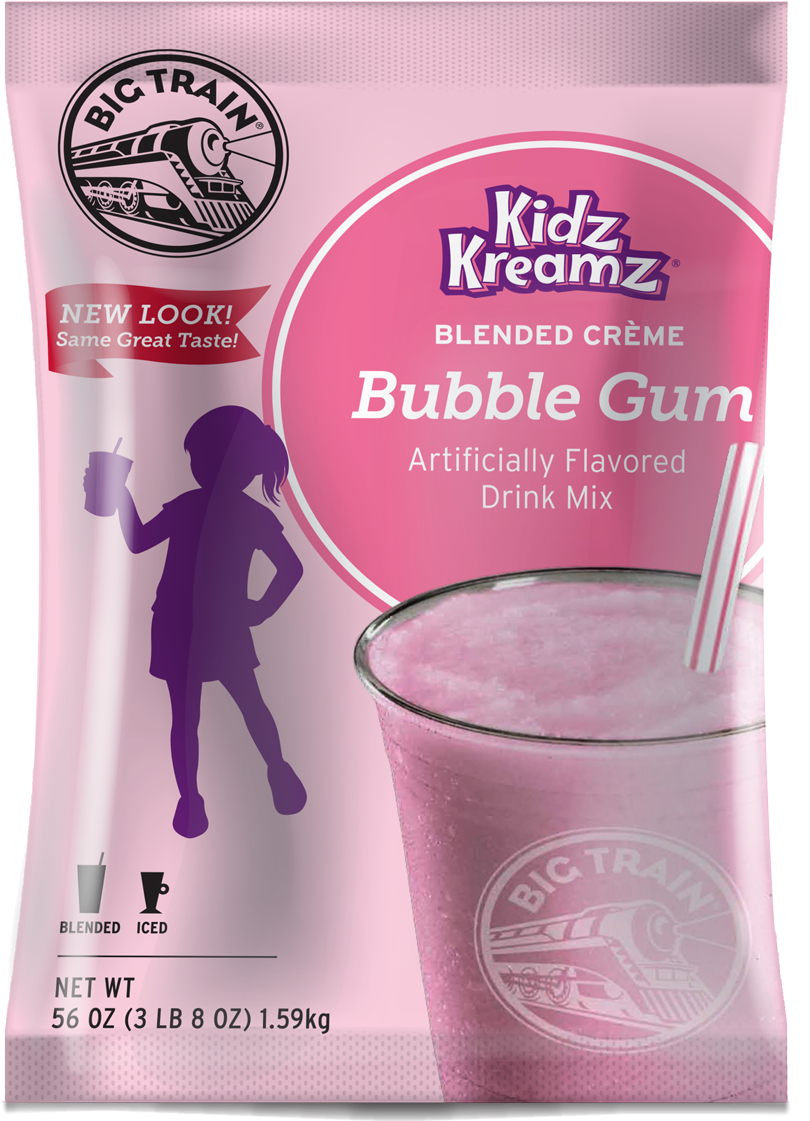 200600 Kidzkream Bubblegum - Big Train Powder Mint (1200x1200), Png ...