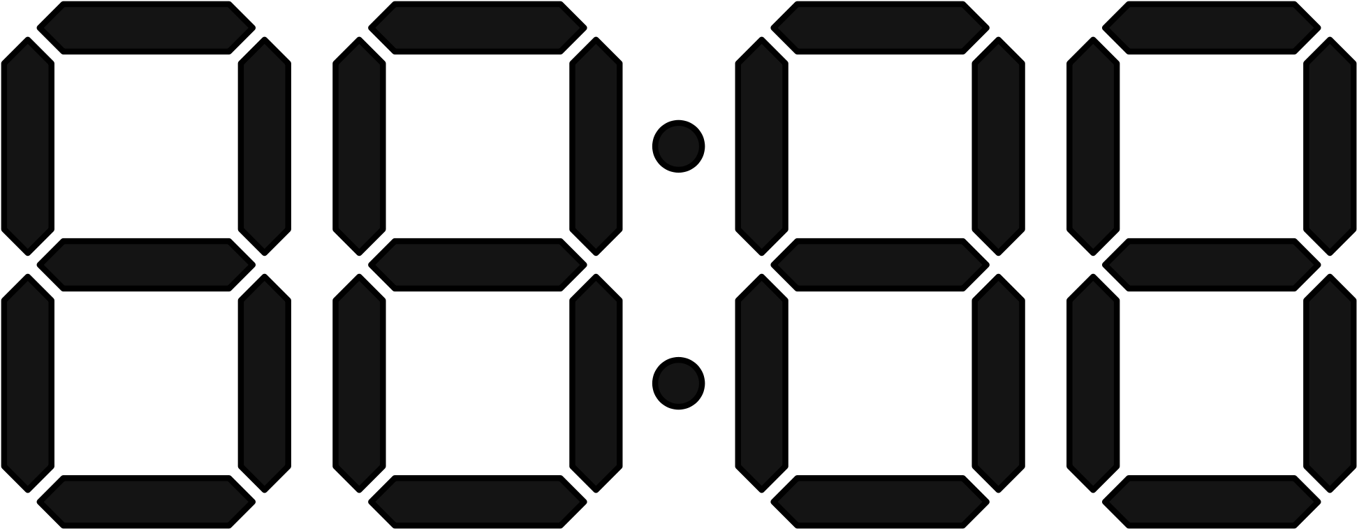 Download Clock Vector Digital - Digital Clock Display Png | Transparent ...