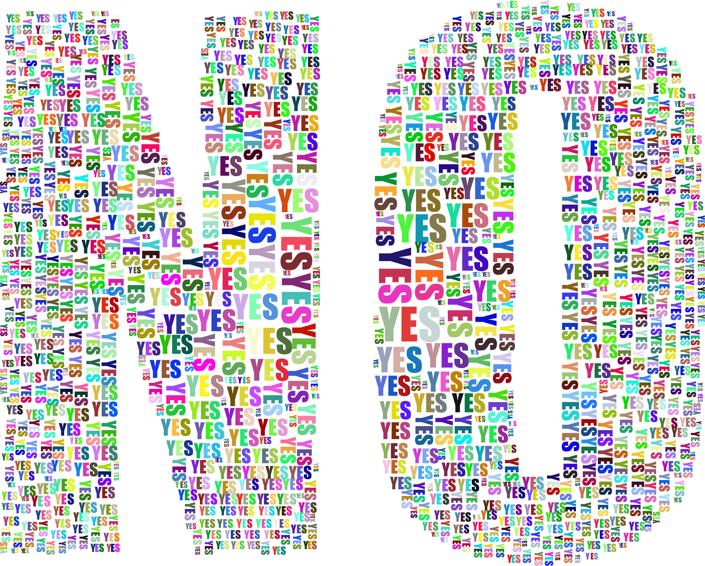 This Free Icons Png Design Of Yes And No Typography (2338x1878), Png ...