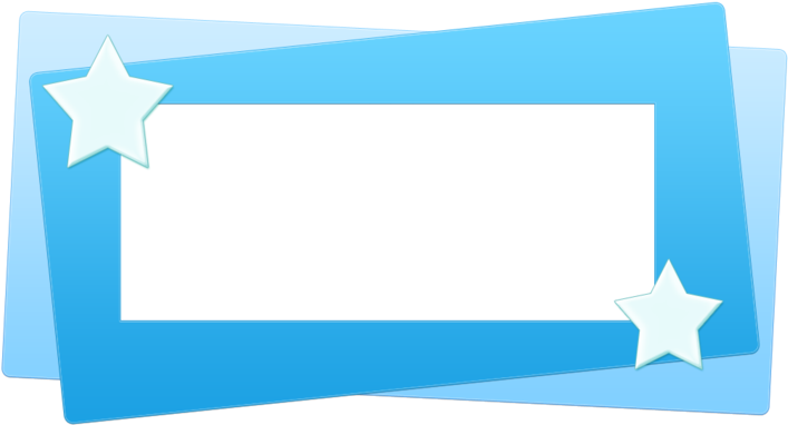 Cute Blue Border Png (900x506), Png Download