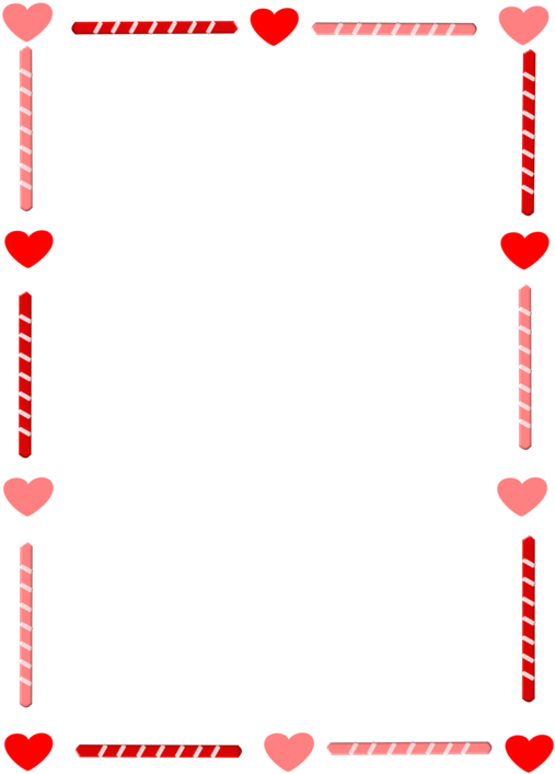 Download Heart And Candy Border Clip Art - Heart Border Clip Art ...