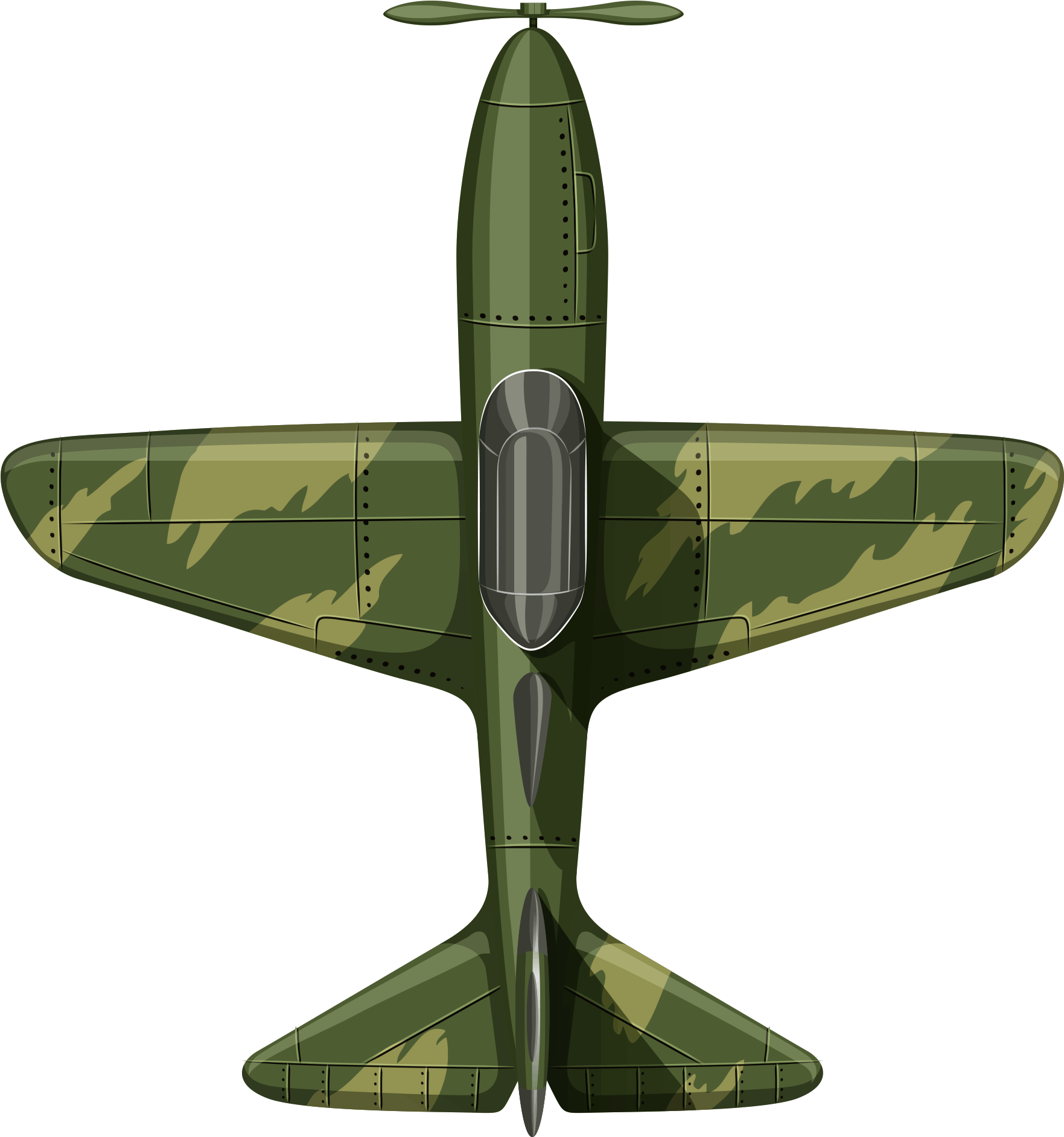 Download - Top Down Plane Clipart (2048x2048), Png Download