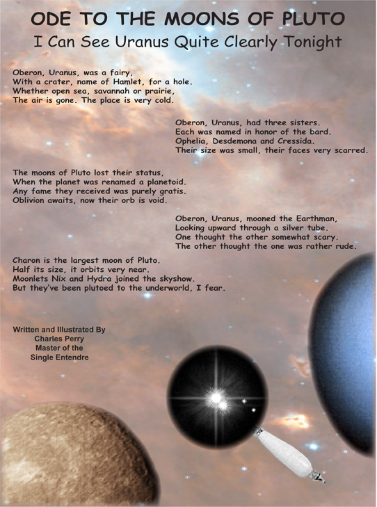 Pluto Plutoed Again - Oberon Moon (542x729), Png Download