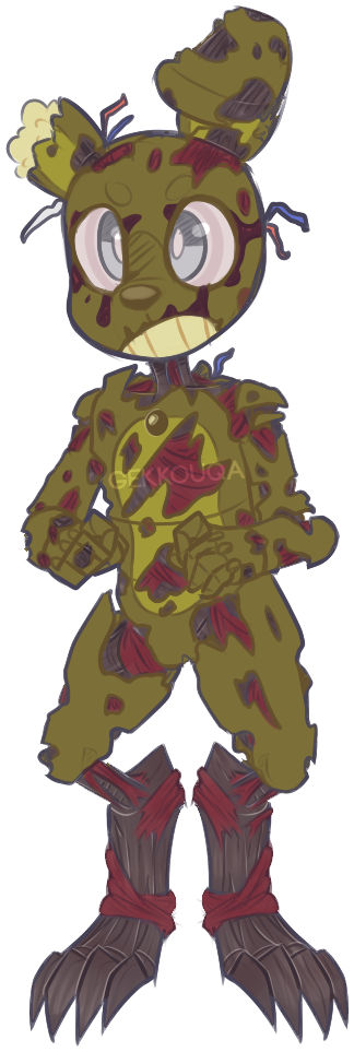 Drew My Au Springtrap As A Stress Reliever He's Such - Cartoon (324x963 ...