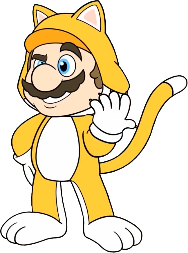 Cat Mario (648x874), Png Download