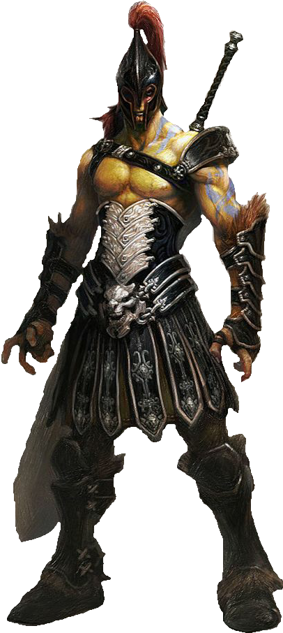 Gladiator Character - Warrior Character Art (564x974), Png Download